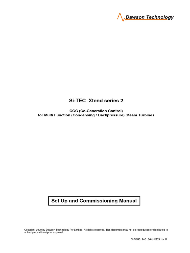 CGC-MF Split Shaft Steam Turbine - Setupcommission - Rev H | PDF | Electrical Engineering ...