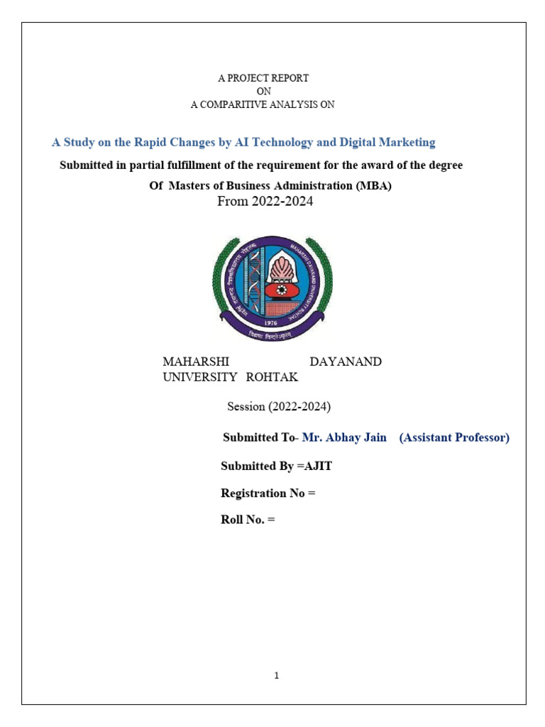 AI Impact on Digital Marketing Trends | PDF | Survey Methodology ...
