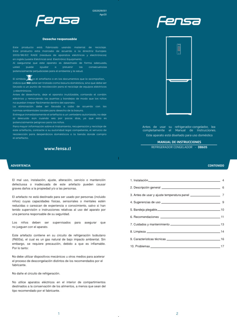 Fensa No Frost 2023 | PDF | Residuos | Agua