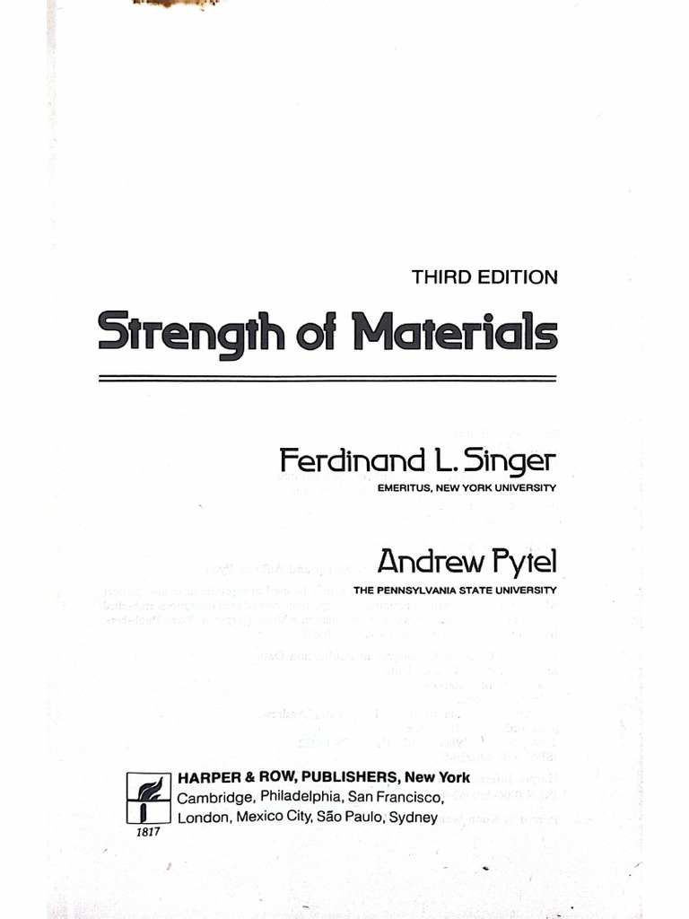 #Strength of Materials Chapter | PDF