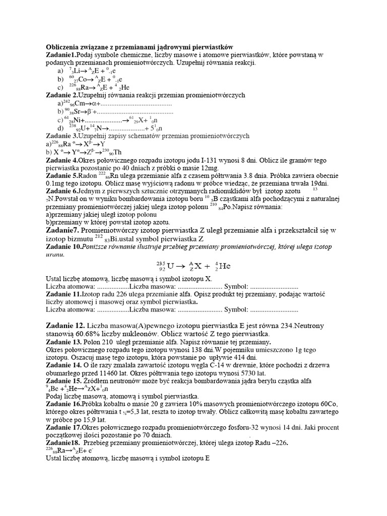 Przemiany Jądrowe | PDF