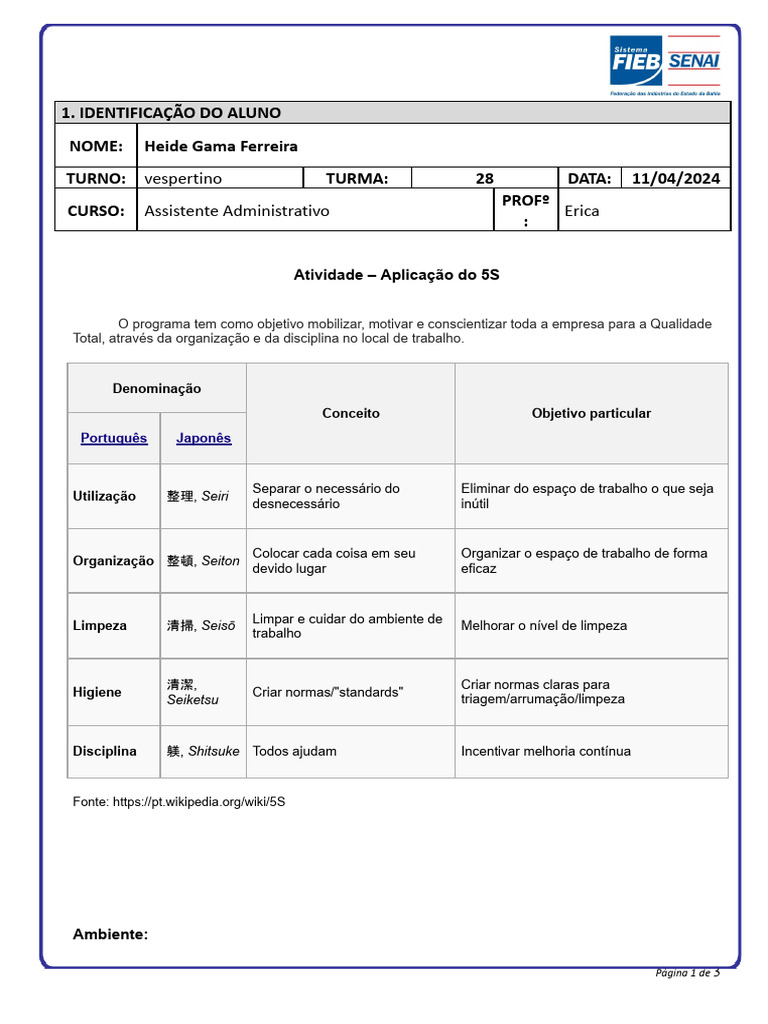 Atividade - 5s.docx - Questão 01 | PDF