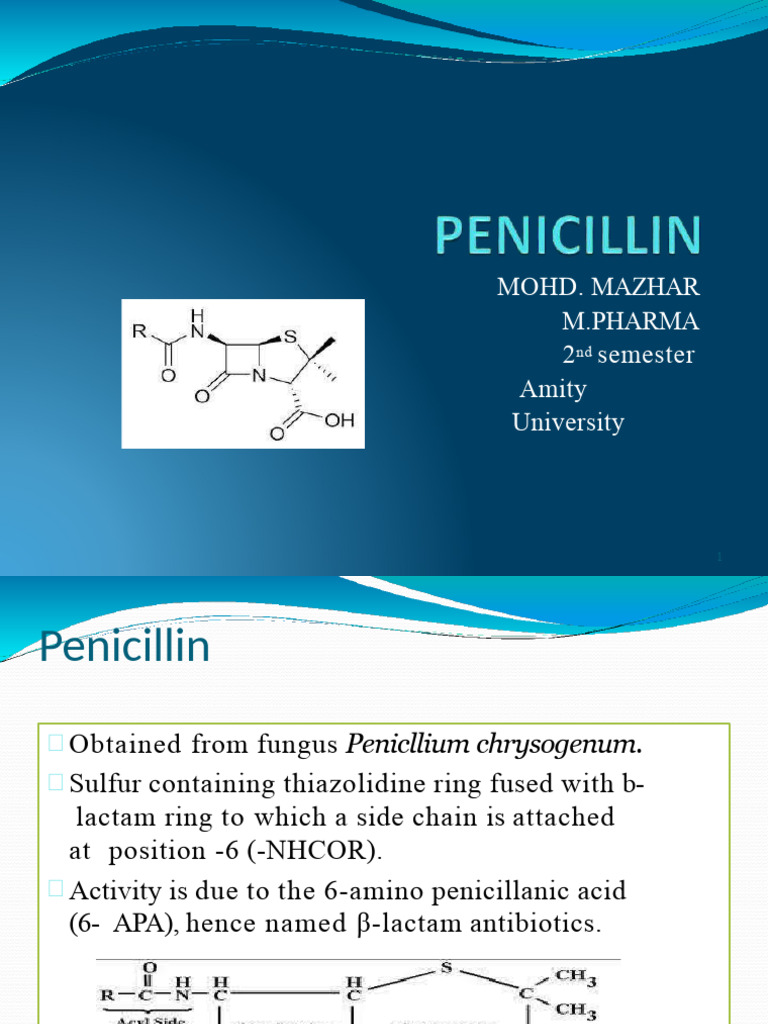 Penicillin 140625060421 Phpapp01 | PDF | Penicillin | Beta Lactamase