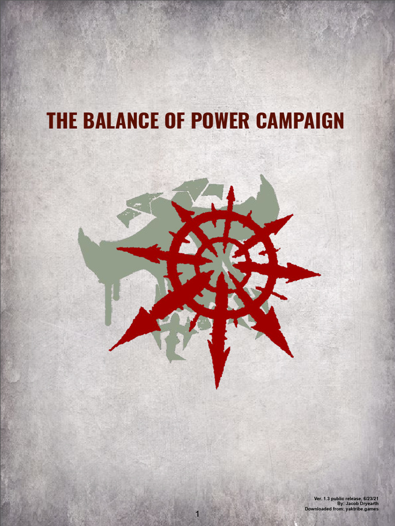 Balance of Power 1.3 | PDF