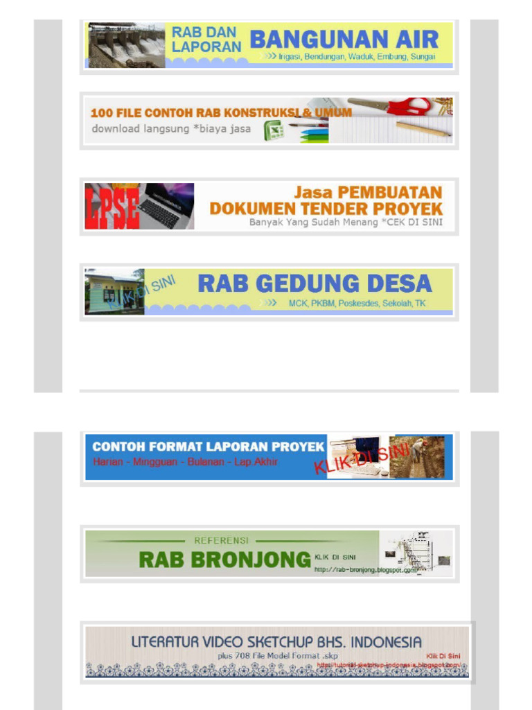 Kumpulan File Contoh RAB KUMPULAN CONTOH-15-19 | PDF