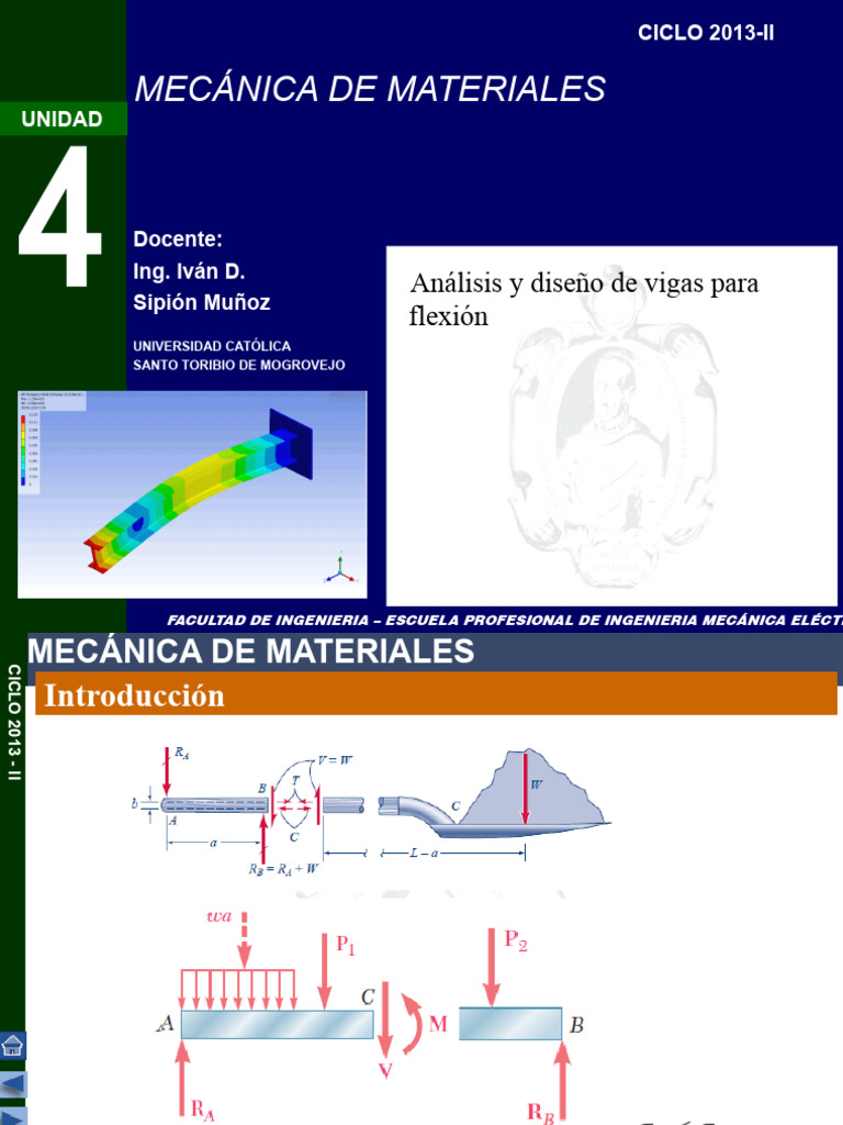 Unidad Iv - Analisis y Diseno de Vigas para Flexion | PDF | Resistencia de materiales | Viga ...