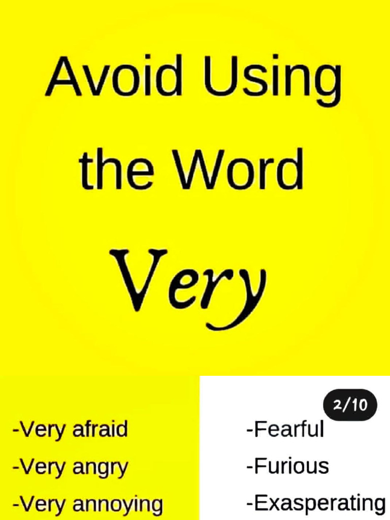 Avoid The Word Very | PDF