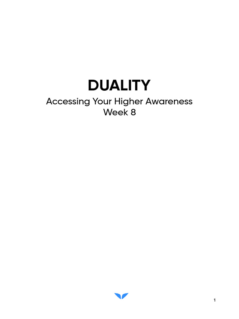 2 - Workbook Week 8 - Accessing Your Higher Awareness | PDF | Meditation 2 - Workbook Week 8 - Accessing Your Higher Awareness | PDF | Meditation