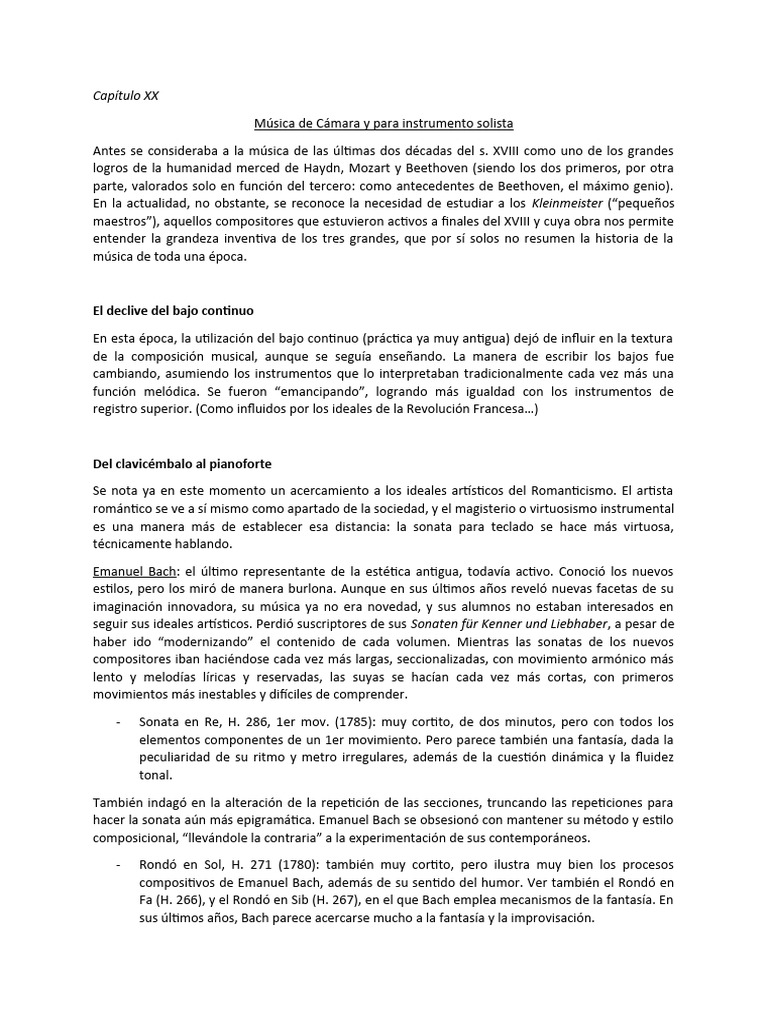 Capítulo XX - Resumen de La Música Clásica - Philip G. Downs | PDF ...