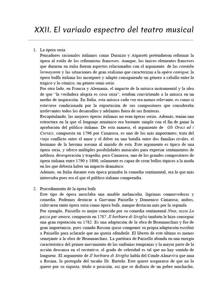 Capítulo XXII - Resumen de La Música Clásica - Philip G. Downs | PDF ...