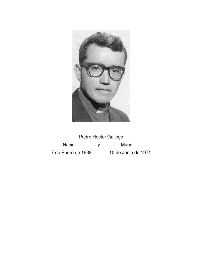 Biografía del Padre Héctor Gallego | PDF | Jesús | Sacerdote