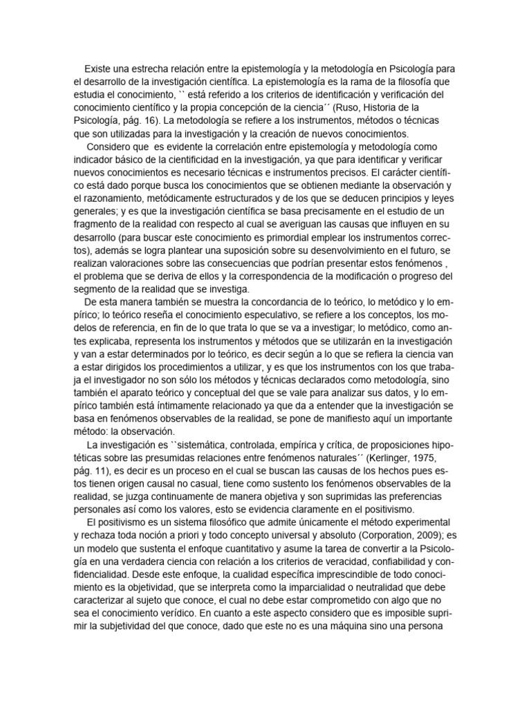 Ensayo 3 Cuartillas | PDF | Teoría | Método científico