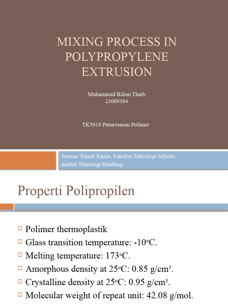 Polypropylene Extrusion | PDF