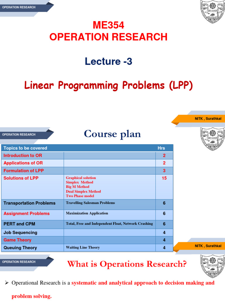 Lecture 3 Linear Programming | PDF | Operations Research | Mathematical ... Lecture 3 Linear Programming | PDF | Operations Research | Mathematical ...