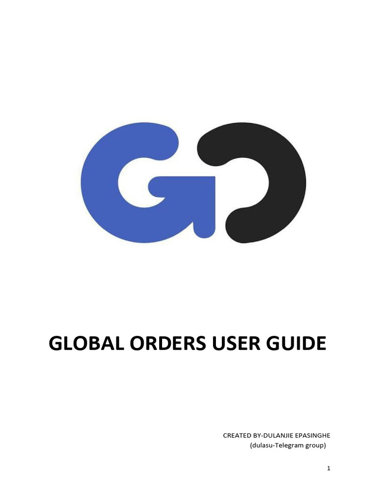 Global Orders User Guide | PDF | E Commerce | Online Shopping