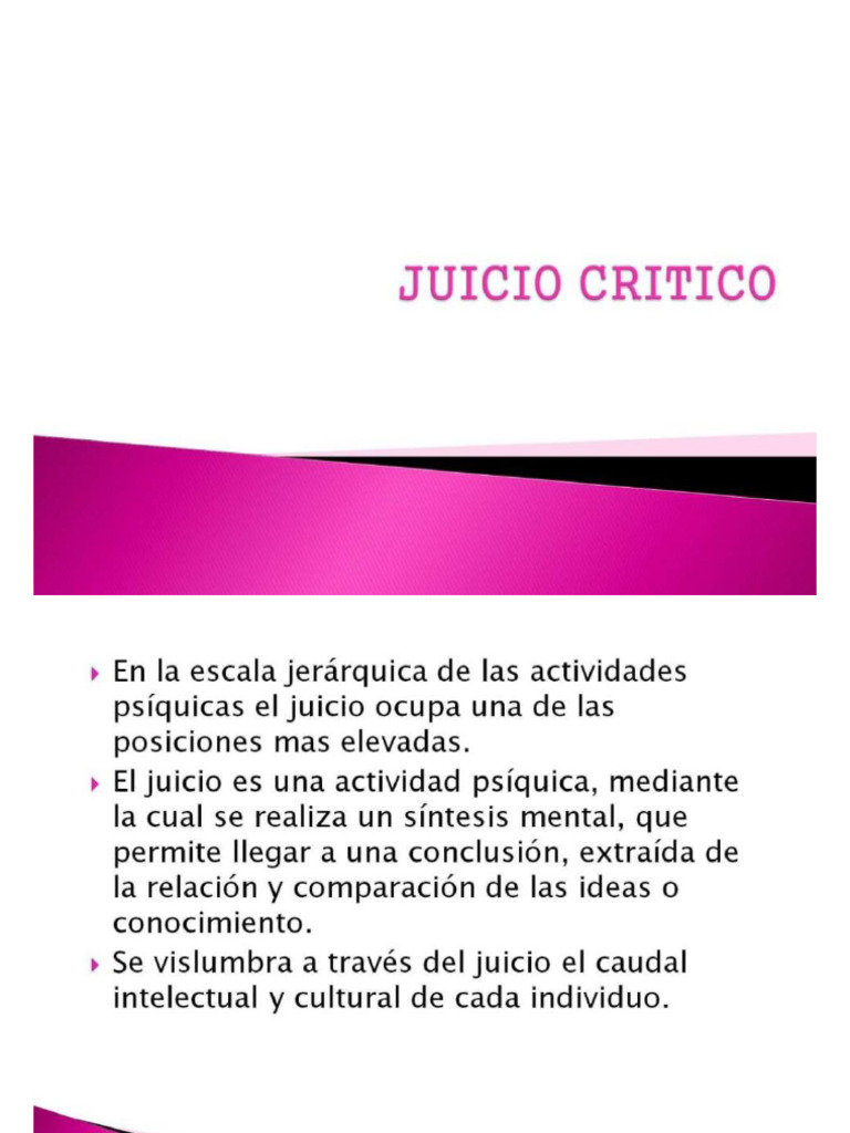 Juicio Crítico Check | PDF