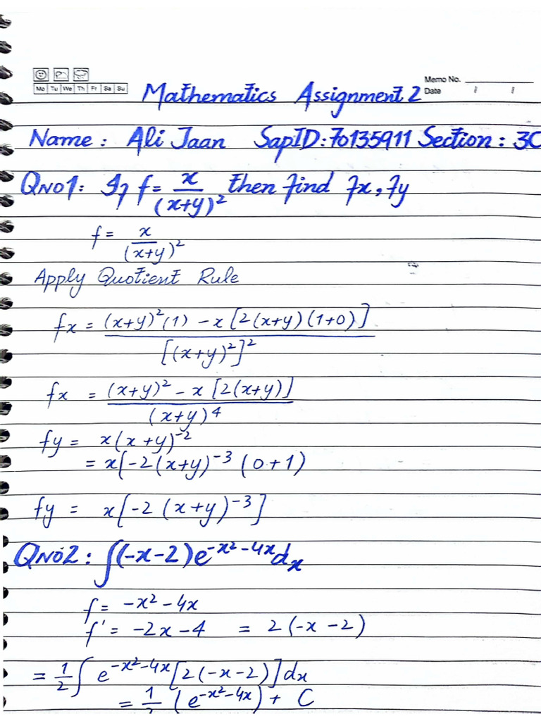 Maths Assignment No 2 | PDF