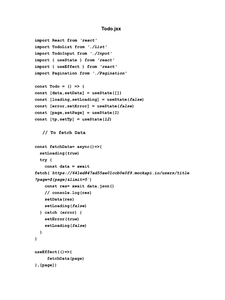 Todo CRUD React | PDF