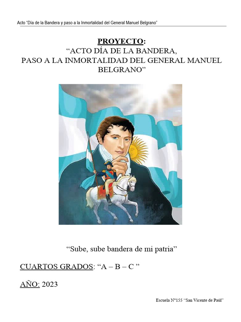 Proyecto de Promesa de Lealtad A La Bandera | PDF | Argentina | Bandera