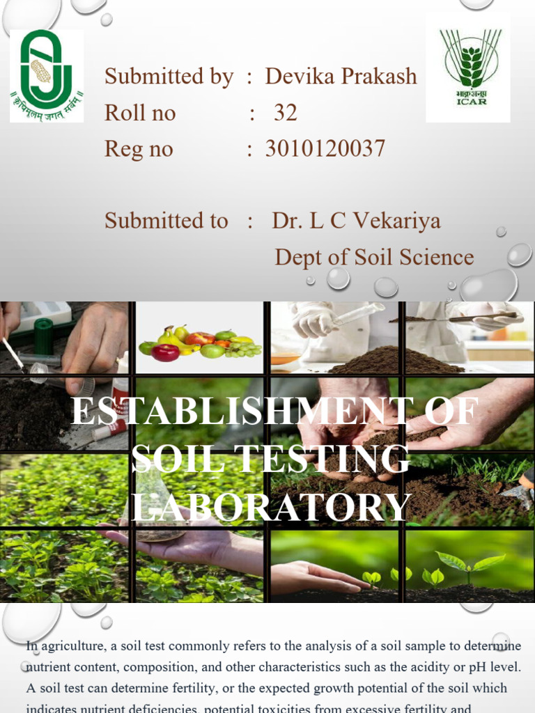 Establishment Of Soil Testing Lab Download Free Pdf Laboratories Soil