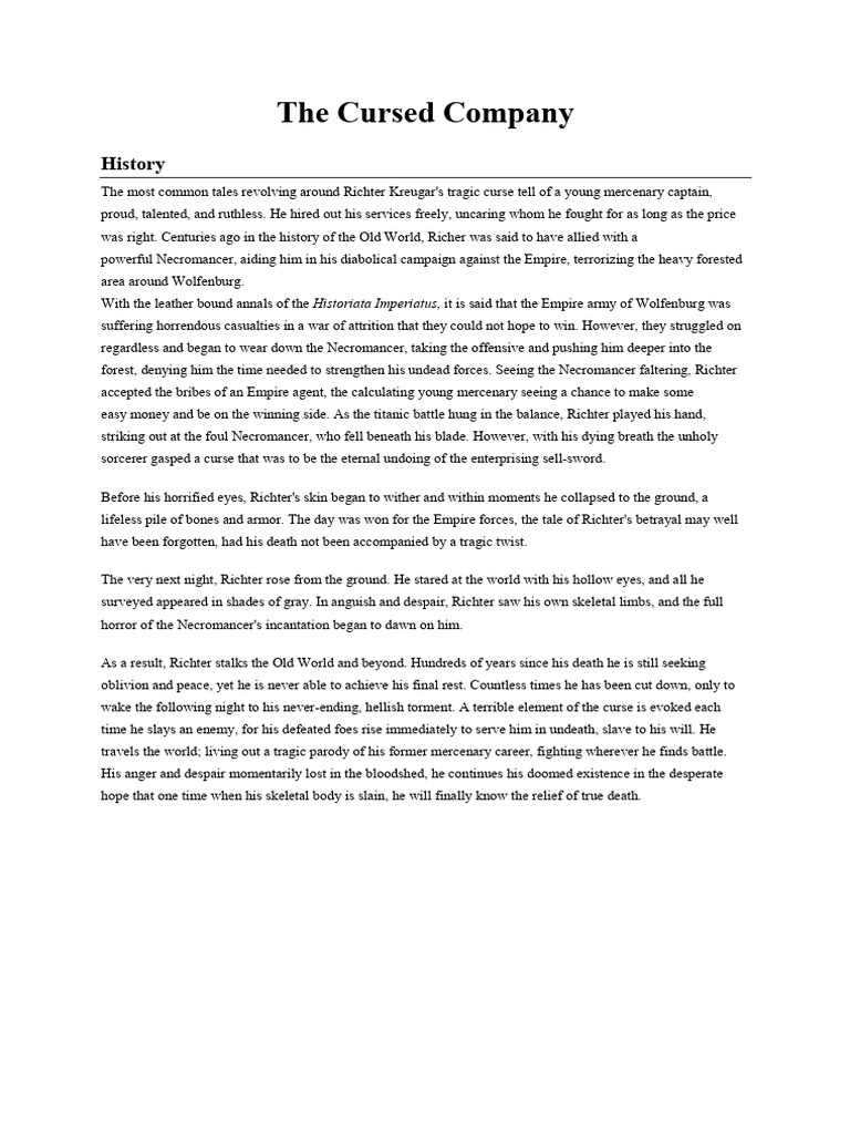 The Cursed Company | PDF