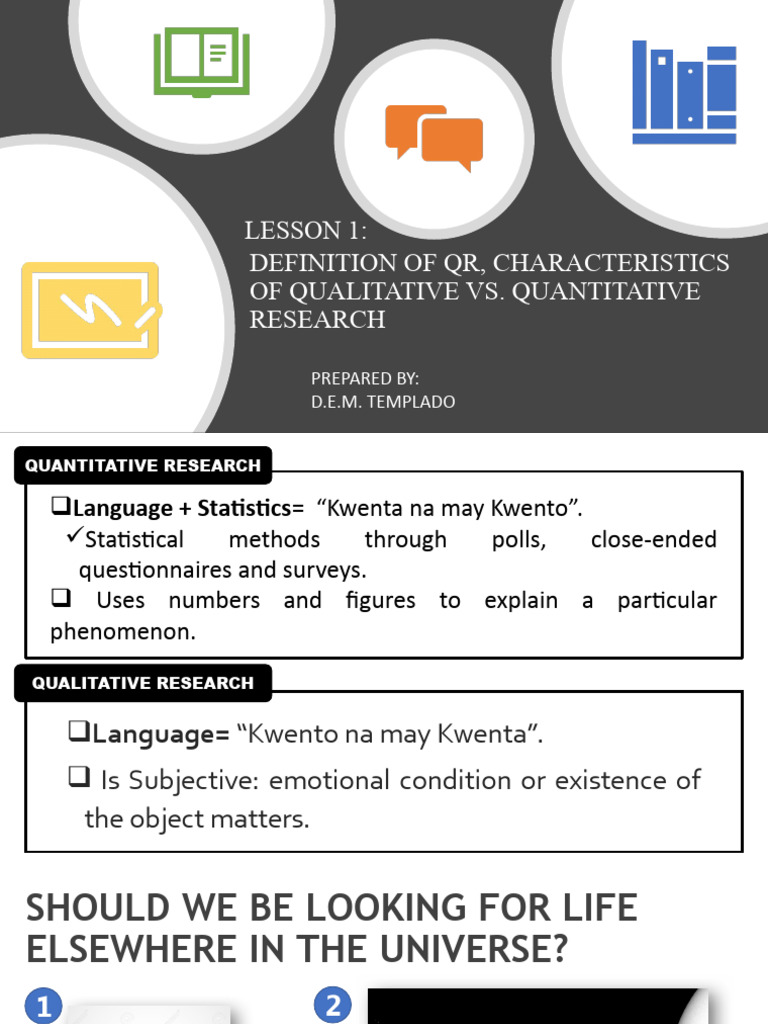 Lesson 1 Quantitative Introduction | PDF | Quantitative Research ...