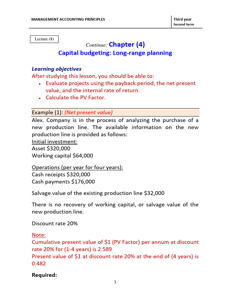 13 - Chapter4 - Capital Budgeting - Part2 | PDF | Net Present Value | Present Value
