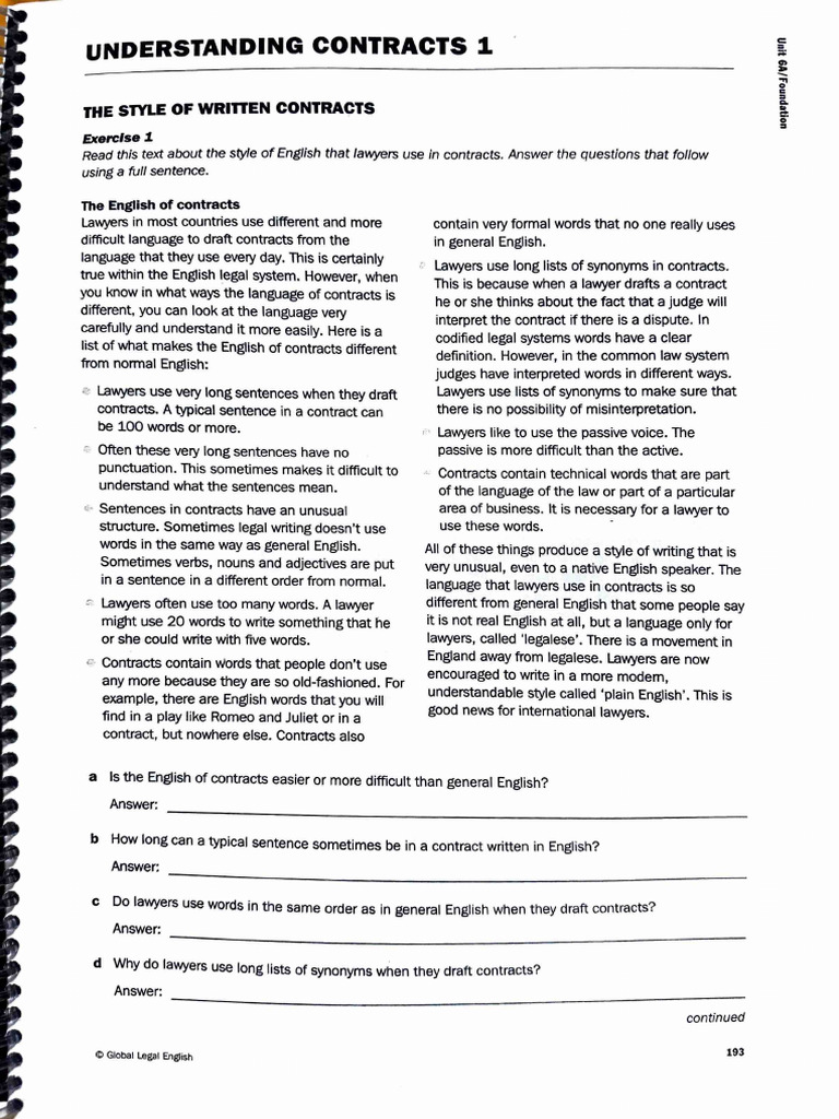 Understanding Contracts | PDF | Breach Of Contract | English Language