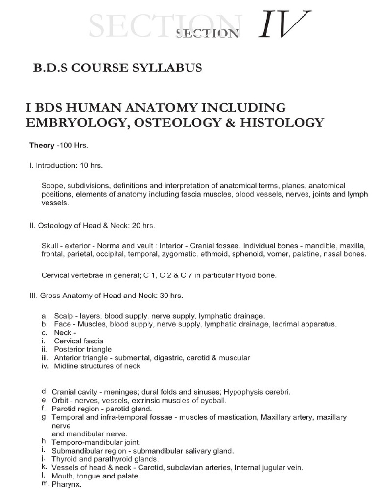 Anatomy Curriculum | PDF