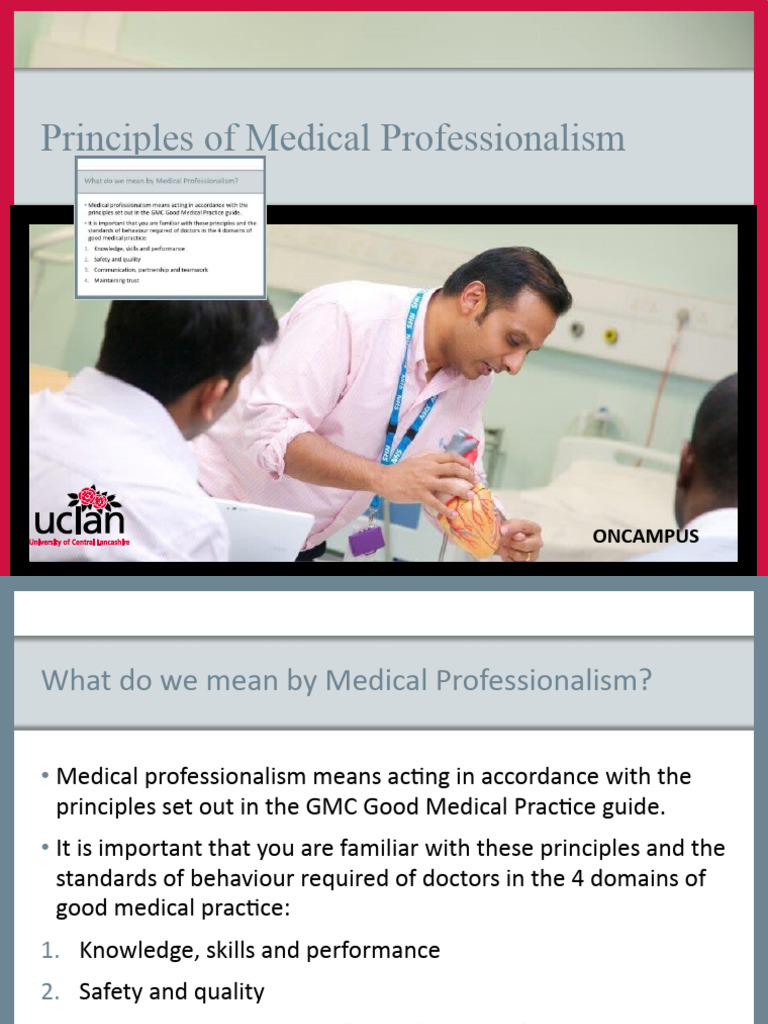 Principles of Medical Professionalism | PDF | Medical Ethics | Medicine