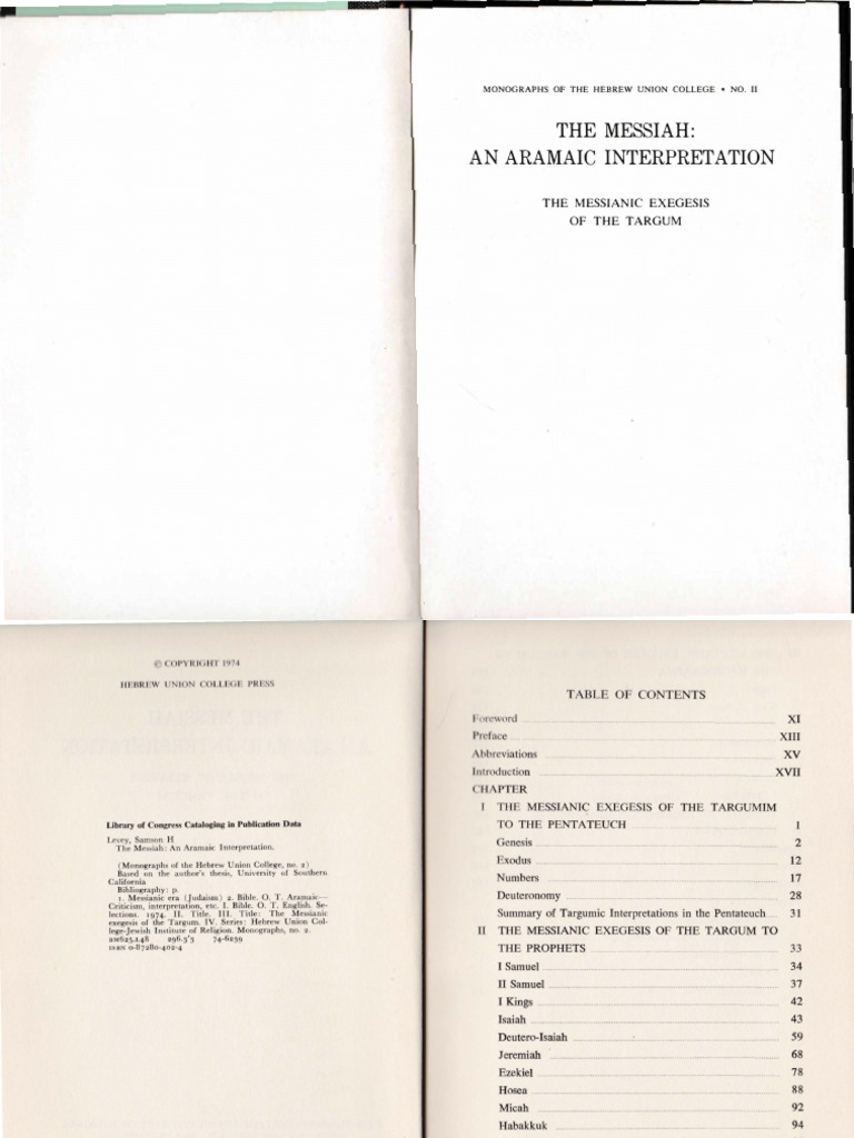The Messianic Exegesis of The Targum Lev | PDF | Jews And Judaism ...