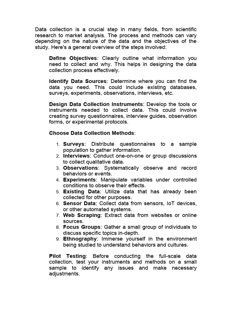 Data Collection Methods and Best Practices | PDF | Data | Survey Methodology