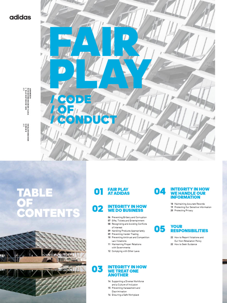 adidas_fair_play_code_of_conduct_english | PDF | Bribery | Sexual Harassment