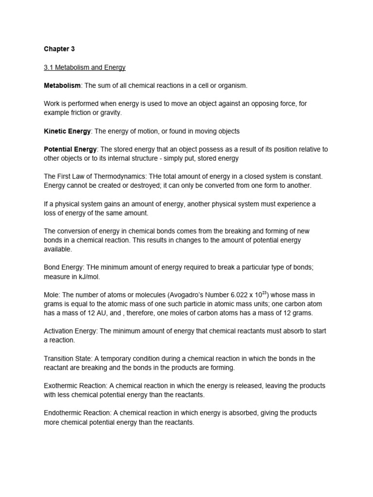 SBI4U Biology Grade 12 - Unit 2 Notes | PDF | Cellular Respiration ...