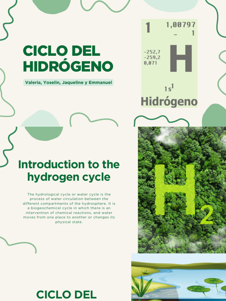 Ciclo Del Hidrógeno | PDF | Hidrógeno | Oxígeno