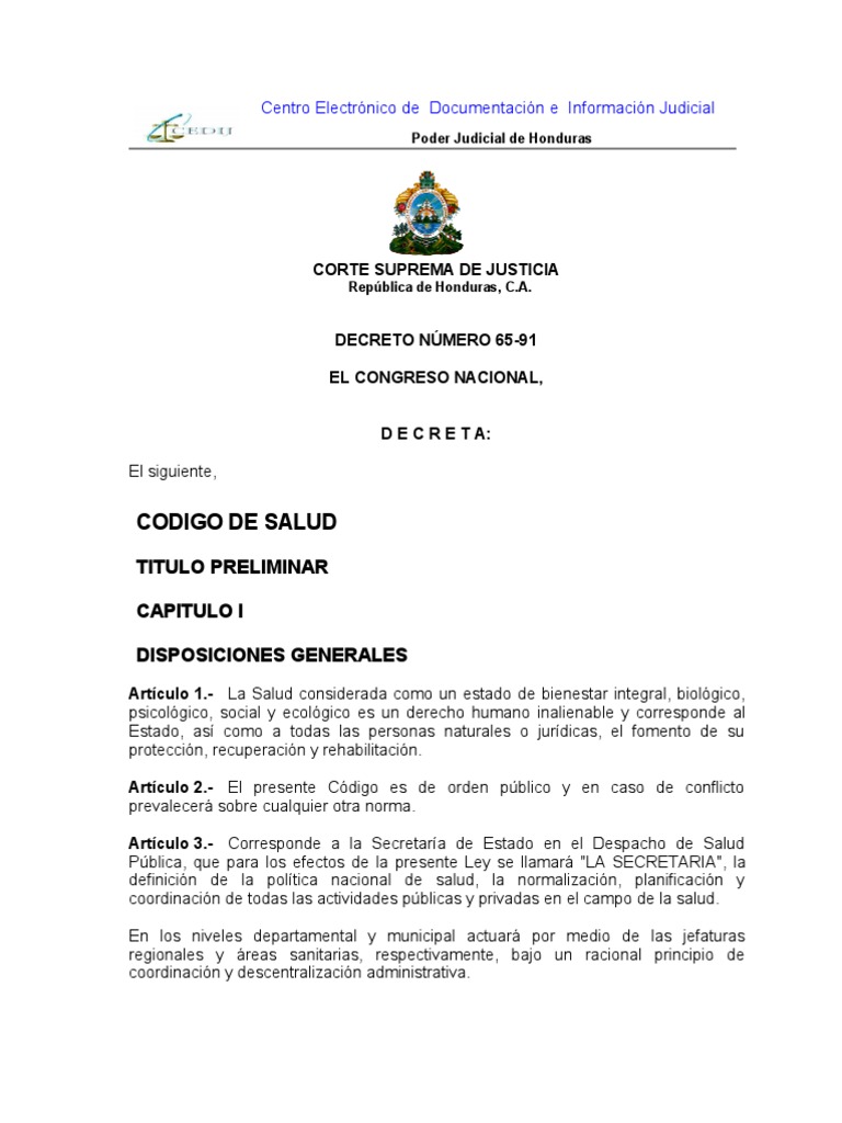 Código de Salud | PDF