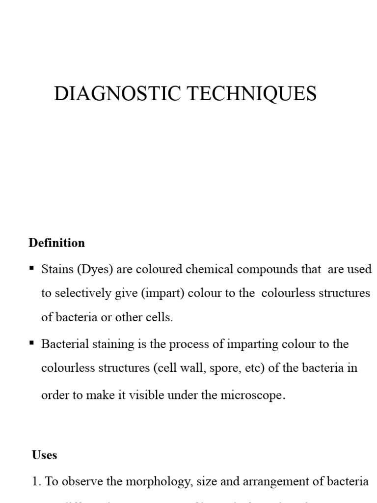 Diagnostic Mehods | PDF | Staining | Microbiology Diagnostic Mehods | PDF | Staining | Microbiology