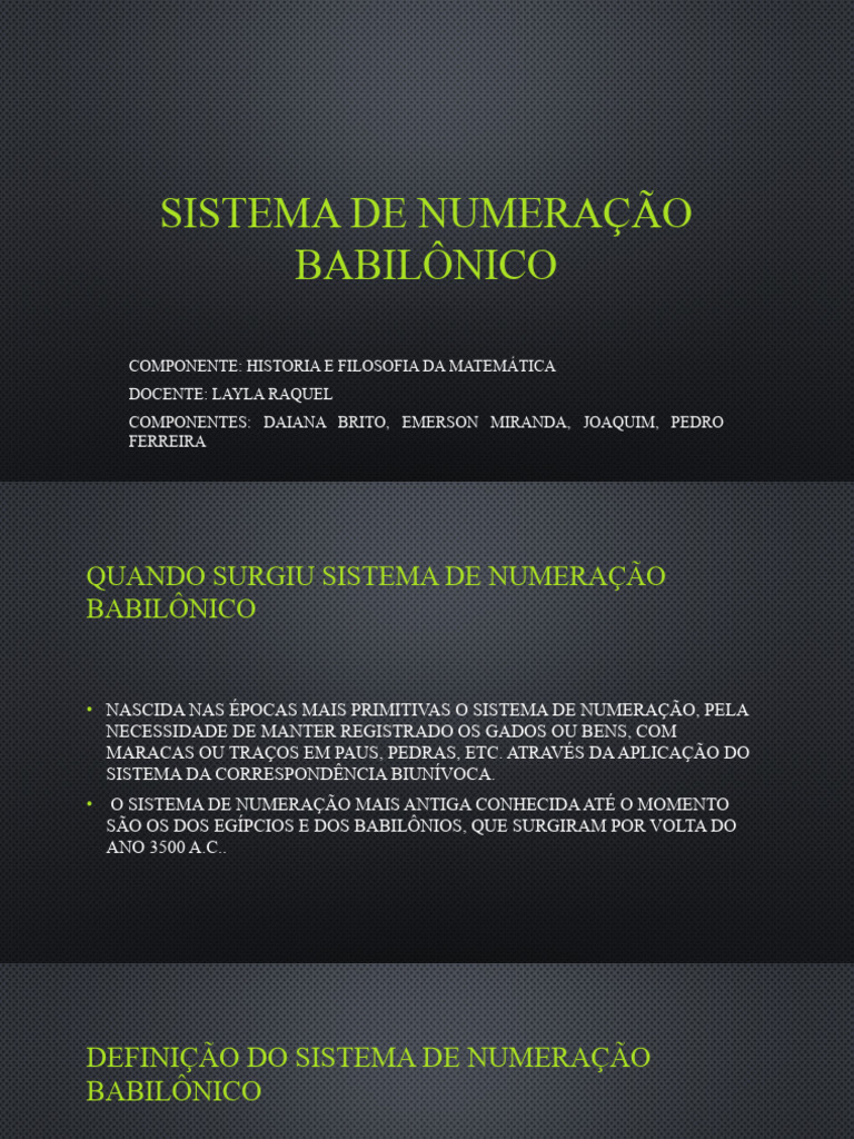 Sistema de Numeração Babilônico | PDF