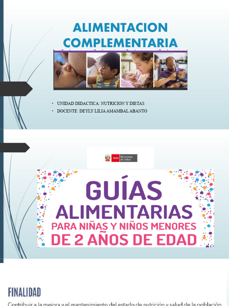 Alimentacion Complementaria | PDF | La leche materna | Nutrición