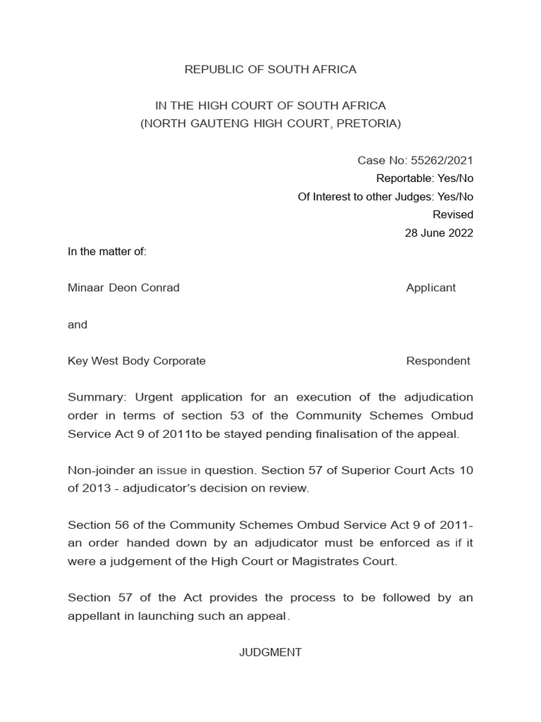 Conrad | PDF | Adjudication | Appeal