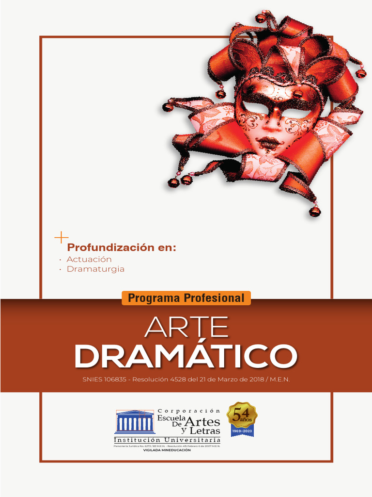 Programa Profesional en Arte Dramático | PDF | Teatro | Universidad