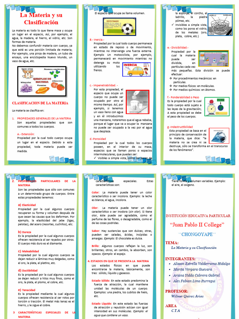 La Materia y Su Clasificación | PDF | Importar | Sólido