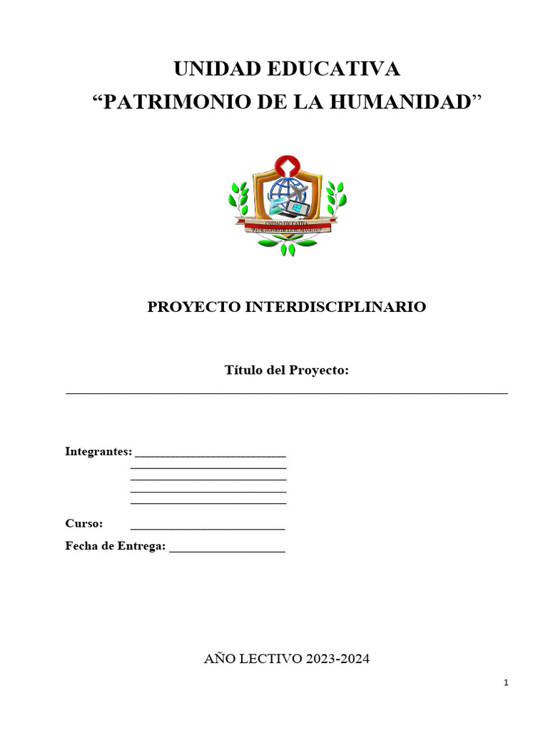 Formato de Esquema del Proyecto | PDF