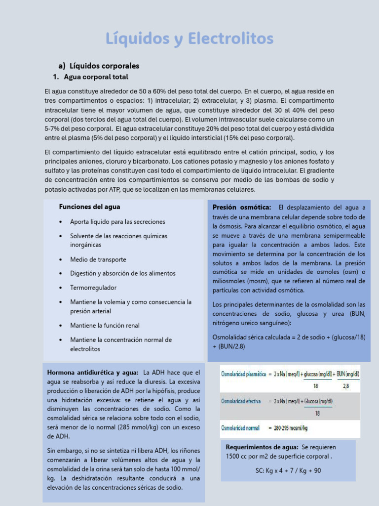 Electrolitos | PDF | Sodio | Potasio