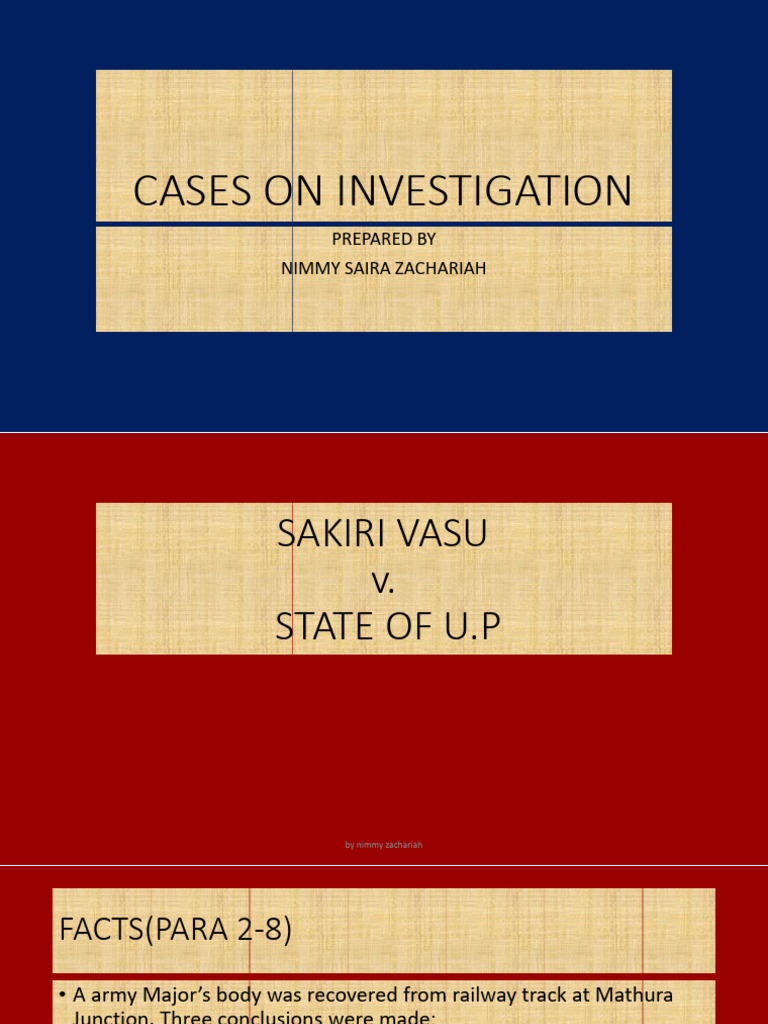 10 Cases On Investigation | PDF | Confession (Law) | Right To Silence