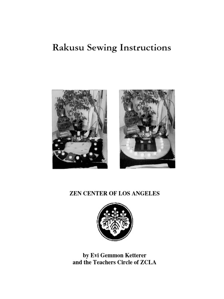 Rakusu Sewing Guide and Instructions | PDF | Seam (Sewing) | Sewing