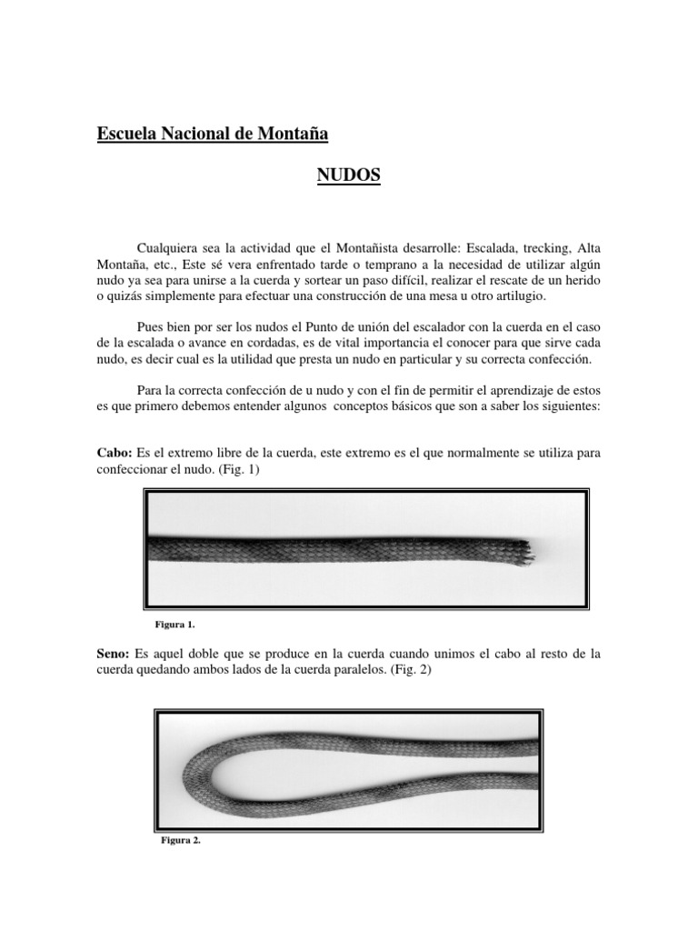 Guia de Nudos Basicos, EnAM | PDF | Nudo | Cuerda