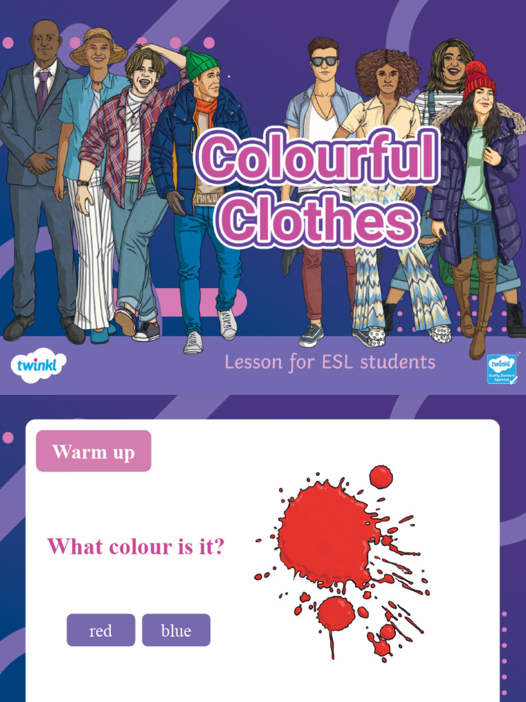 T 1695027331 Esl Colourful Clothes Adults A1 A2 - Ver - 3 | PDF ...