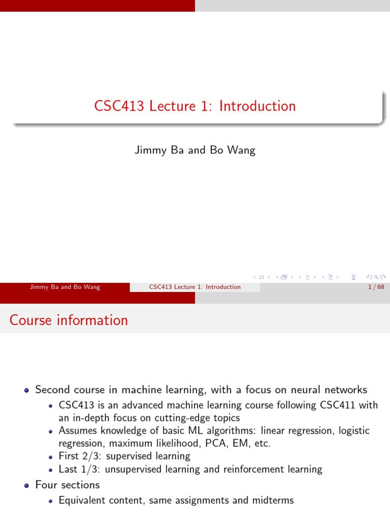 Lec 01 | PDF | Artificial Neural Network | Deep Learning