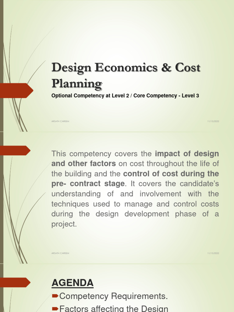 Design Economics & Cost Planning | PDF | Life Cycle Assessment | Cost ...